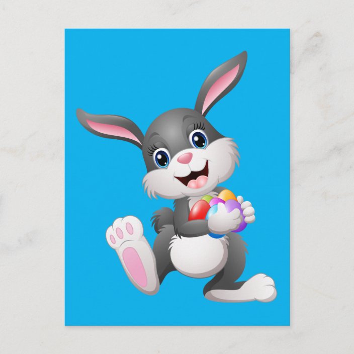 Animated Happy Easter Bunny Postcard | Zazzle