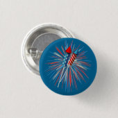 Animated July 4th fireworks and rockets Button | Zazzle