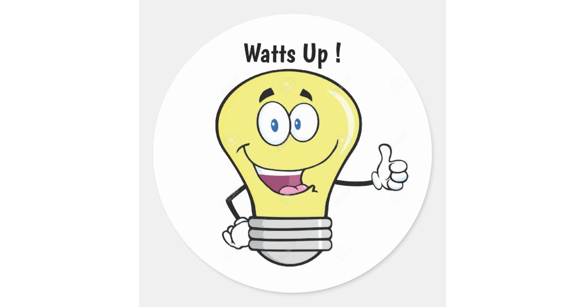 Animated light bulb Sticker | Zazzle
