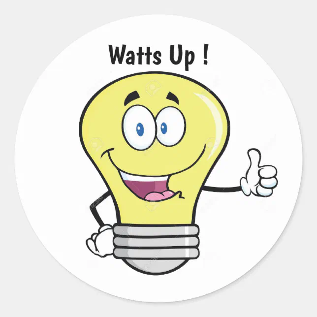 Animated light bulb Sticker | Zazzle