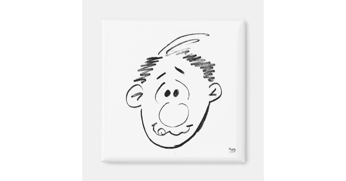 Animated Mans Face Emotions Faces Magnet | Zazzle