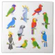 Animated Parrots Background Ceramic Tile | Zazzle