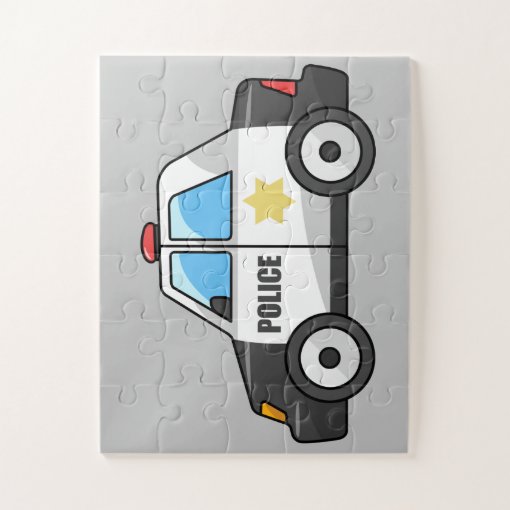 Animated Police Car Jigsaw Puzzle | Zazzle