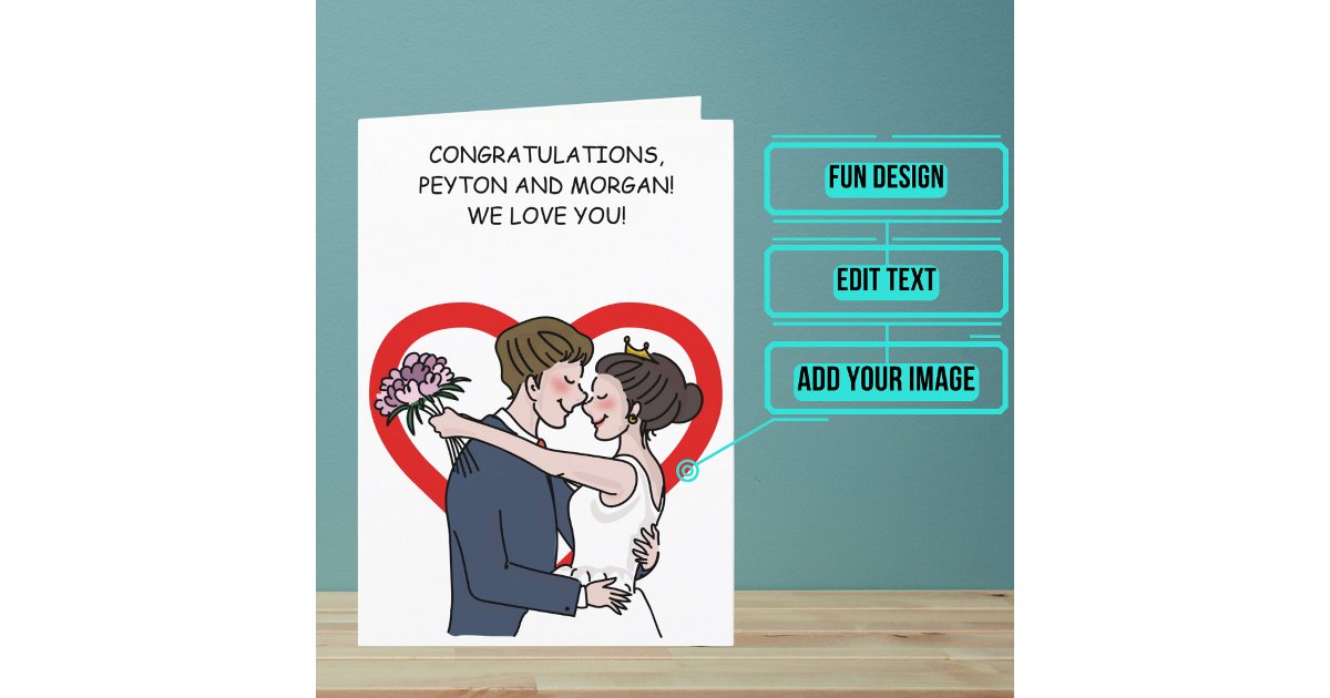 Animated Princess Wedding Day Congratulations Card | Zazzle