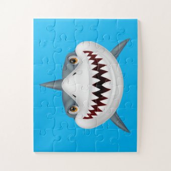 Animated Shark Face Jigsaw Puzzle | Zazzle