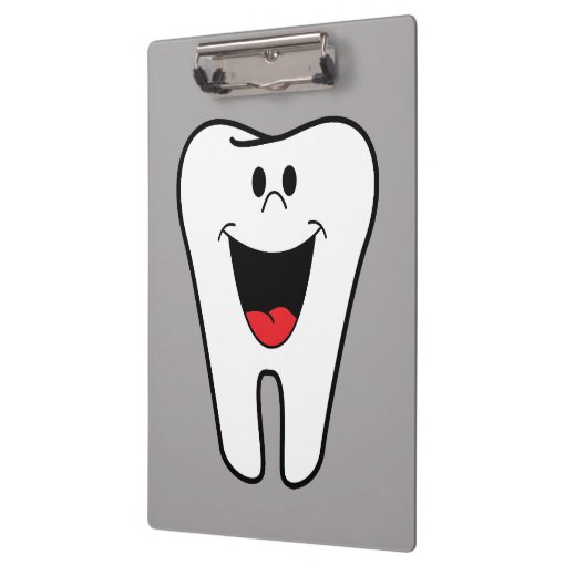 Animated Smiling Tooth Clipboard | Zazzle