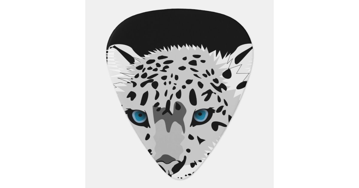 Animated Snow Leopard Guitar Pick | Zazzle