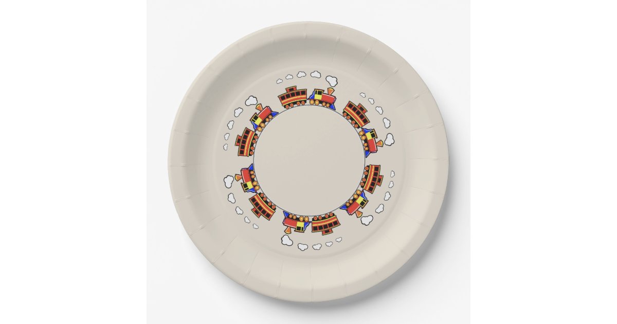Animated Train Paper Plates | Zazzle