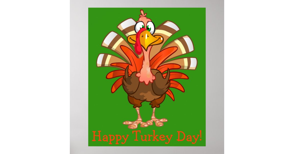 Animated Turkey Poster | Zazzle
