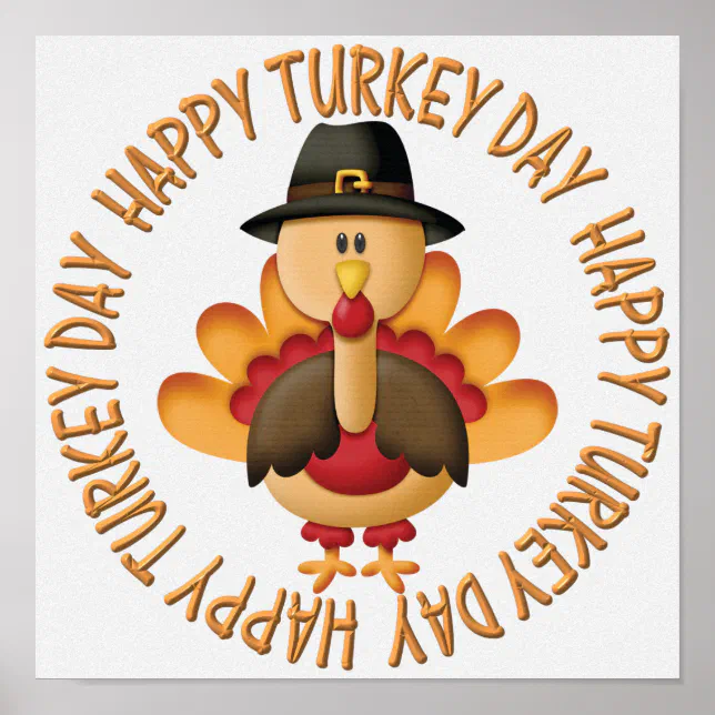 Animated Turkey Poster | Zazzle