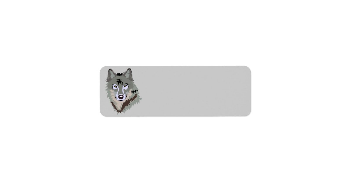 Animated Wolf Face Label | Zazzle