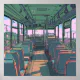 Anime Aesthetic Inside a Bus Landscape Art Print | Zazzle