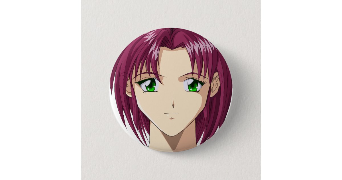 Anime and Manga Faces Button | Zazzle