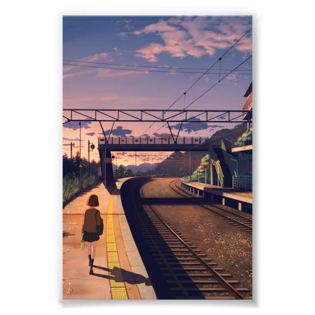 Anime art postcard photo print | Zazzle