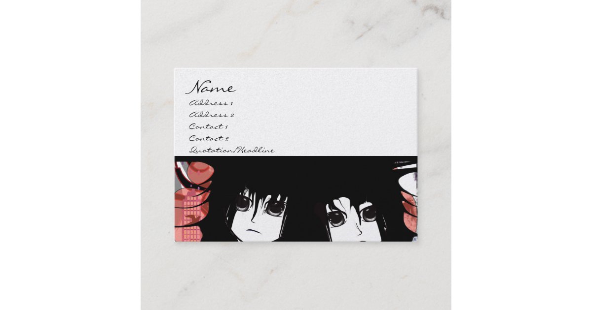 Anime - business card | Zazzle