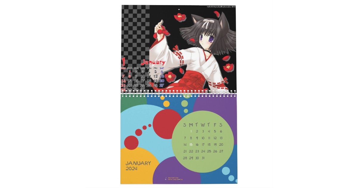 anime calender calendar | Zazzle