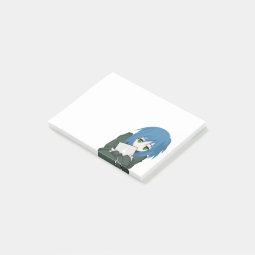 Anime Character Blue Hair Post-it Notes | Zazzle