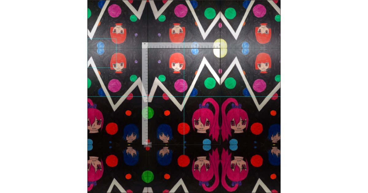 Anime Characters Bright Design Fabric | Zazzle