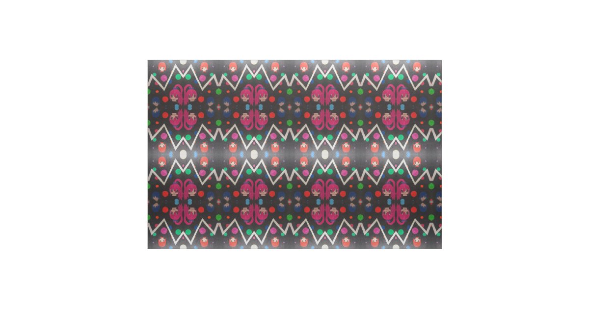 Anime Characters Bright Design Fabric | Zazzle