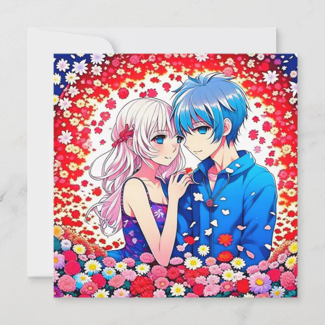 Anime Couple Unique Wedding Invitation | Zazzle
