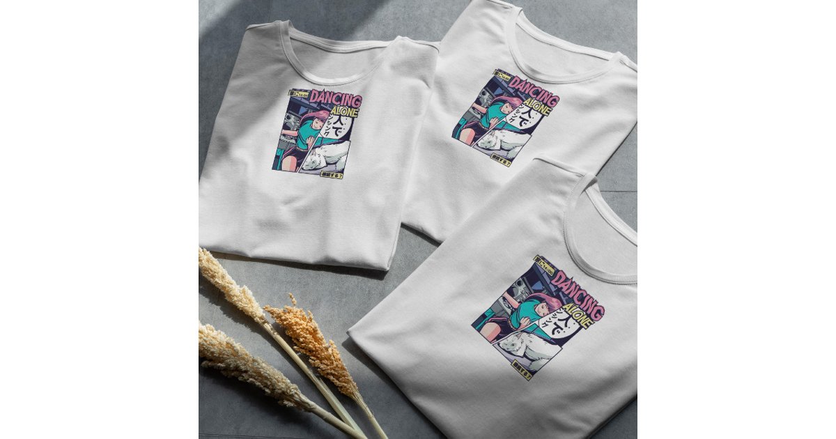 Anime Dancing Vaporwave T-Shirt | Zazzle
