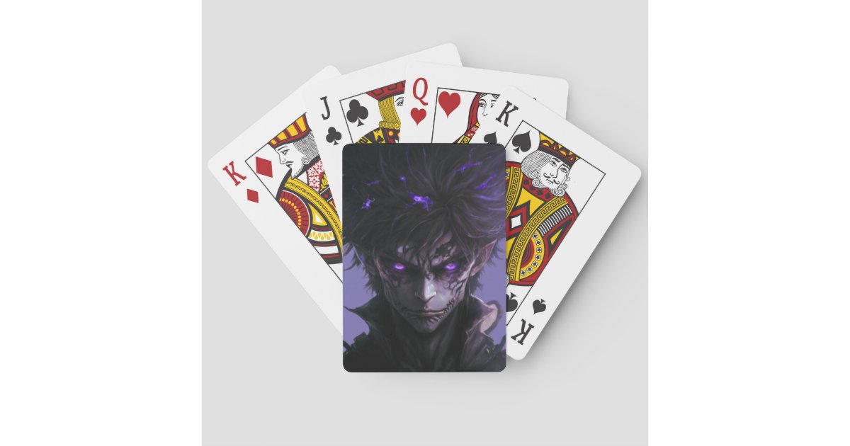 Anime Demon Playing Cards | Zazzle
