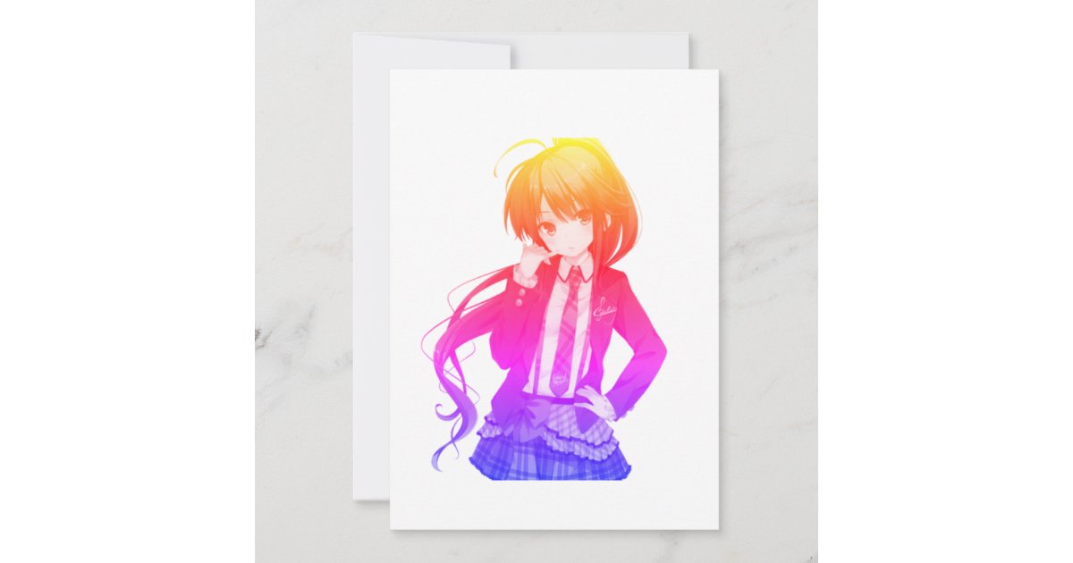 anime girl invitation | Zazzle