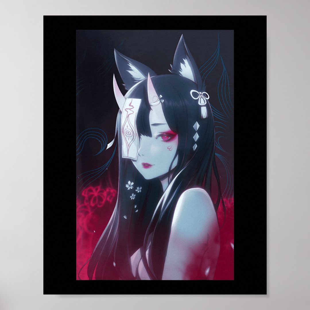 Anime Girl Kawaii Waifu Aesthetic Japanese Manga O Poster | Zazzle