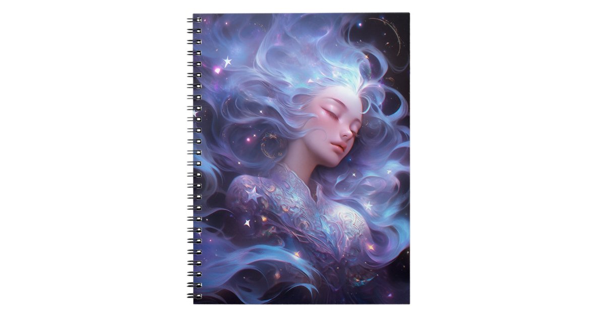 Anime Girl Made Of Stars Notebook | Zazzle
