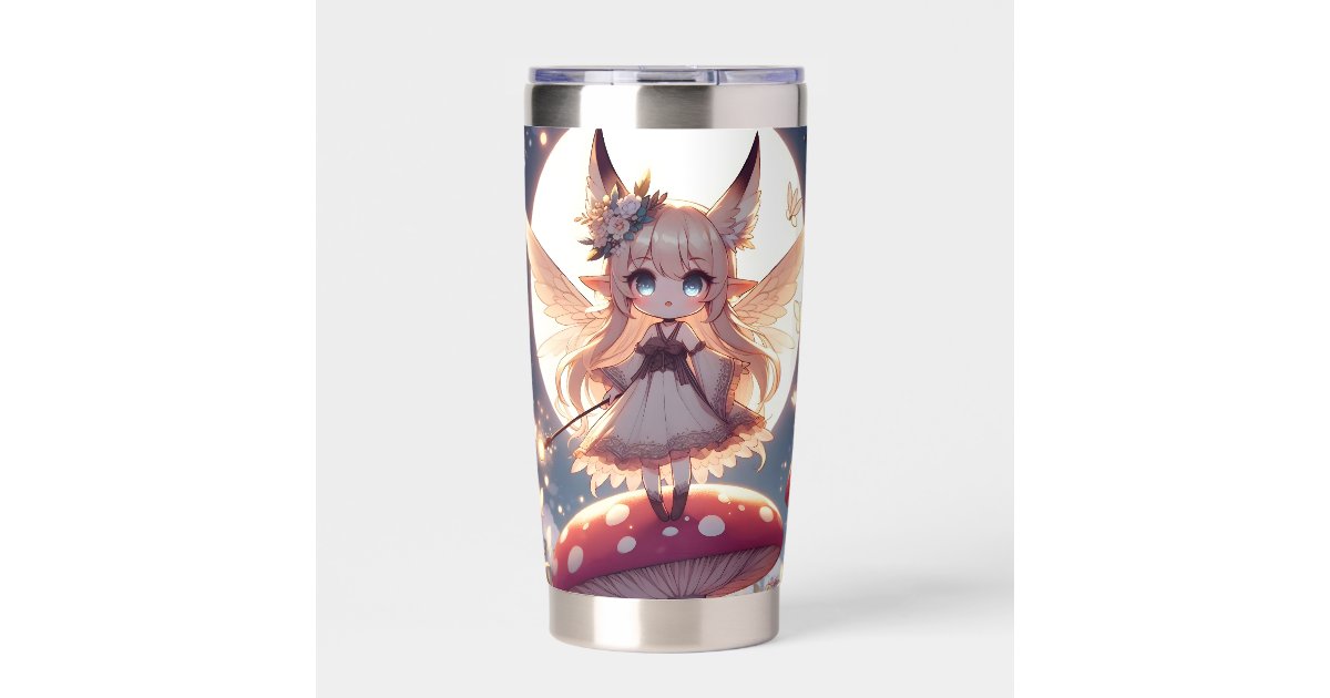 Anime Girl Pixie Hippie Moon Fairy Insulated Tumbler | Zazzle