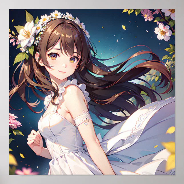 Anime Girl Poster | Zazzle