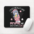 Anime Girl Waifu Who Loves Anime Ramen And Sketchi Mouse Pad | Zazzle