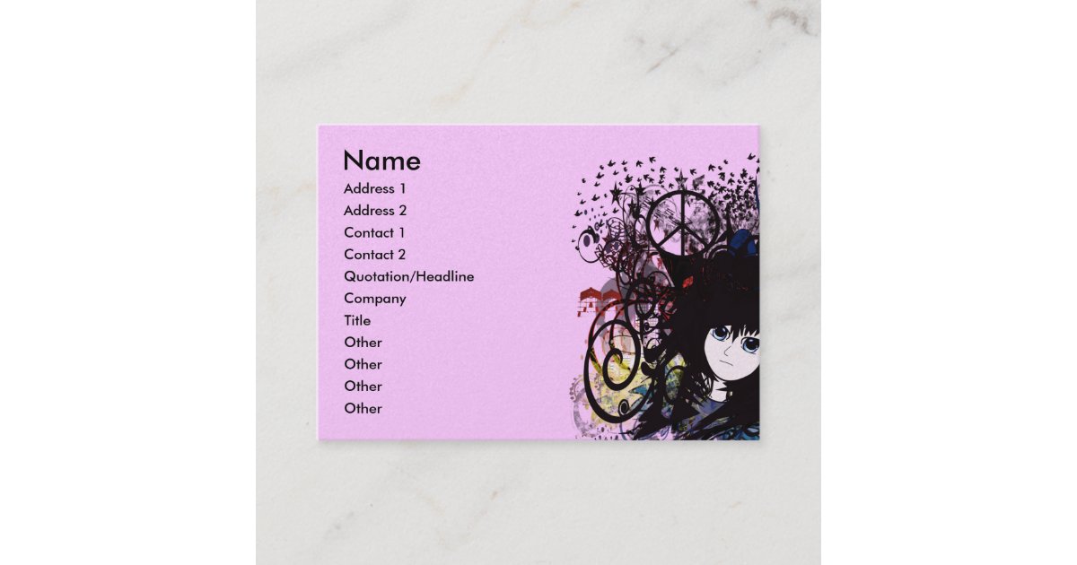 Anime Girls Business Card | Zazzle