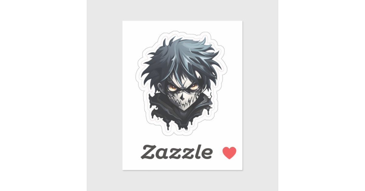 Anime Gothic Boy Sticker | Zazzle