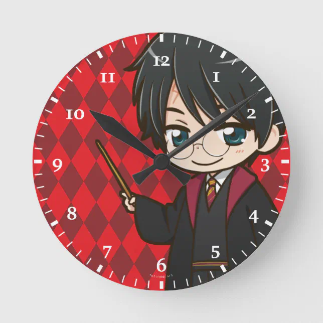 Anime Harry Potter Round Clock | Zazzle