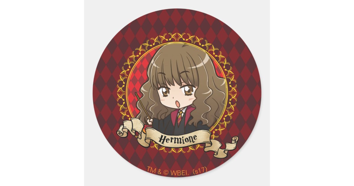 Anime Hermione Granger Classic Round Sticker | Zazzle