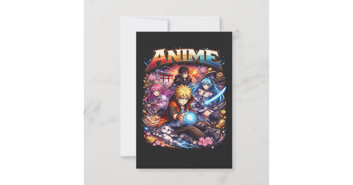 Anime Legends Thank You Card | Zazzle