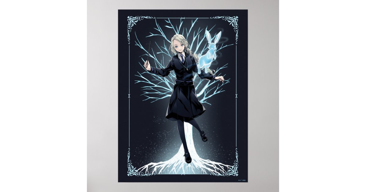 Anime Luna Lovegood's Rabbit Patronus Poster | Zazzle