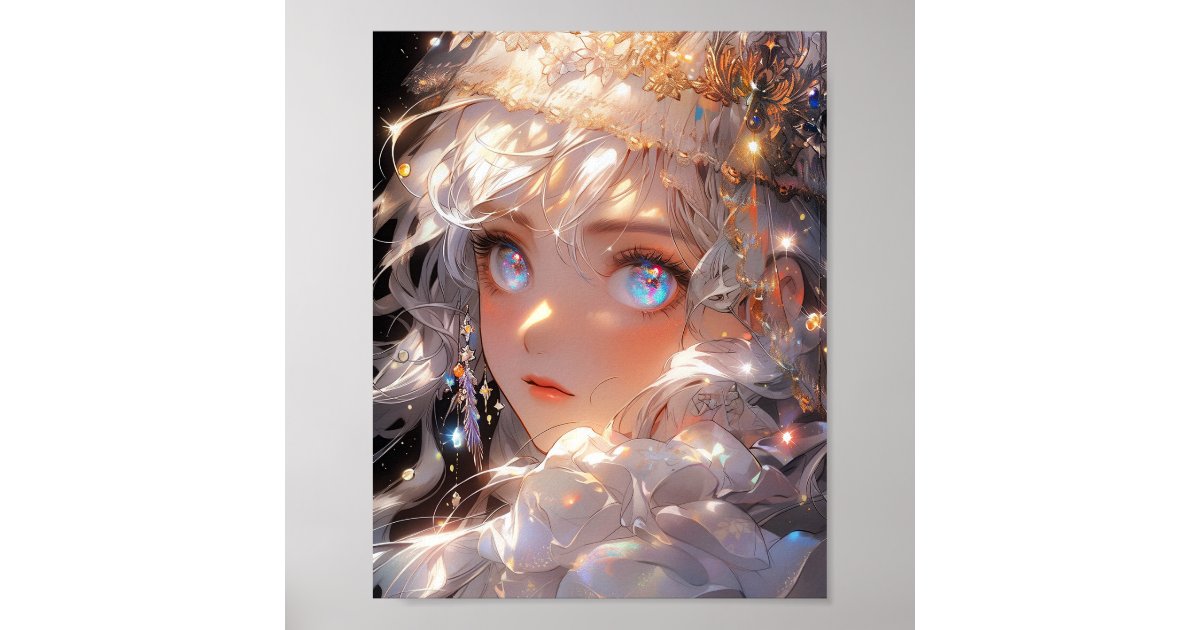Anime Magical Girl Fantasy Art Poster | Zazzle