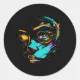 Anime Manga Graphic Illustration Anime 1 Classic Round Sticker | Zazzle