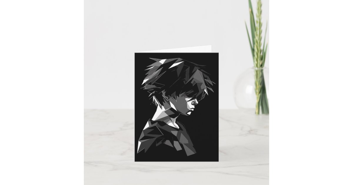 Anime Manga Motif Polygon Artwork Anime Card | Zazzle