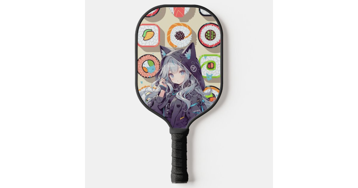 Anime Neko Kawaii Girl Pickleball Paddle | Zazzle