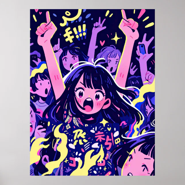 Anime Party Poster | Zazzle