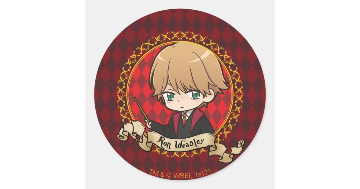 Anime Ron Weasley Classic Round Sticker | Zazzle