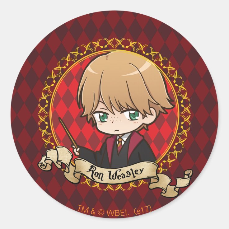 Anime Ron Weasley Classic Round Sticker | Zazzle