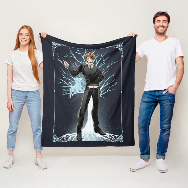 Anime Ron Weasley's Jack Russell Terrier Patronus Fleece Blanket | Zazzle