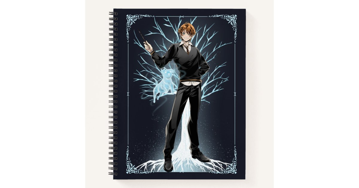 Anime Ron Weasley's Jack Russell Terrier Patronus Notebook | Zazzle