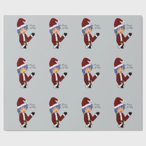 Anime Santa Wrapping Paper | Zazzle