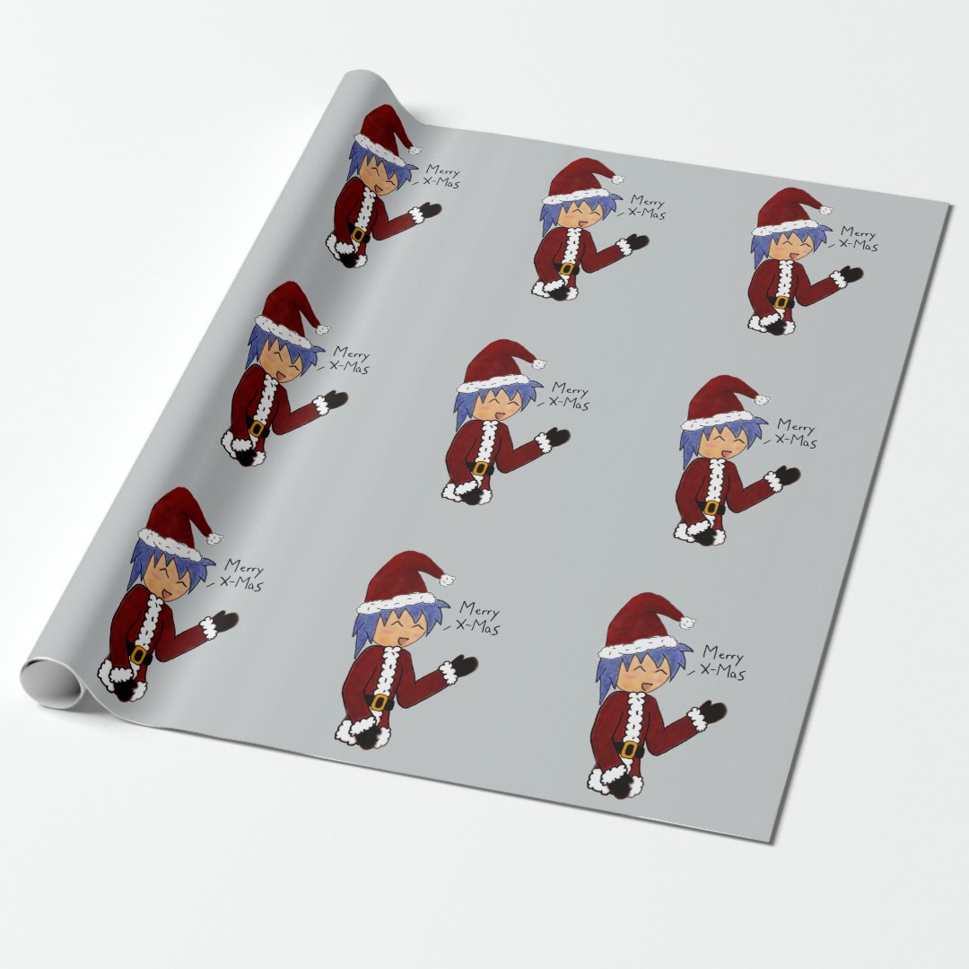 Anime Santa Wrapping Paper | Zazzle