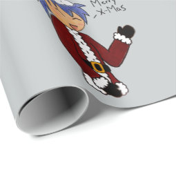 Anime Santa Wrapping Paper | Zazzle